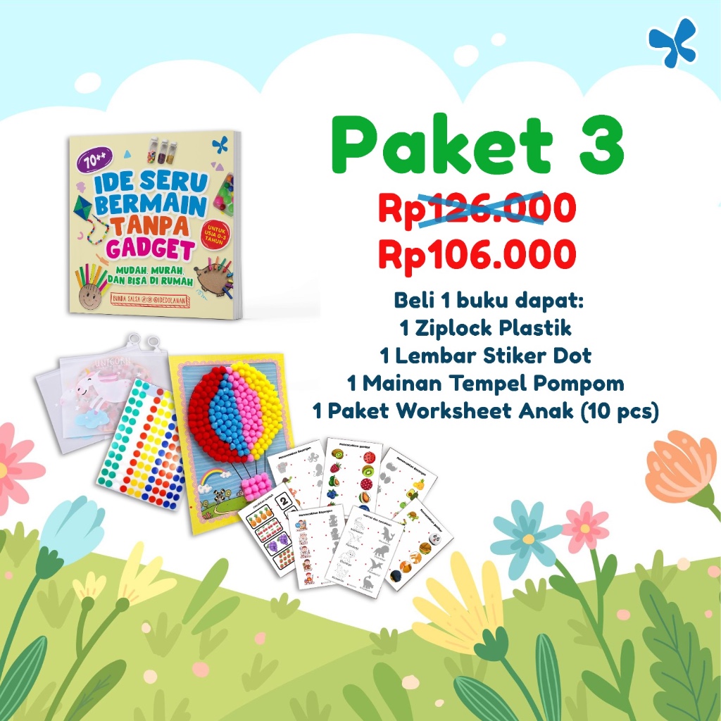 Jual Buku Anak - 70++ Ide Seru Bermain Tanpa Gadget untuk Usia 0-3 Tahun - Bunda Salsa - Anak ...