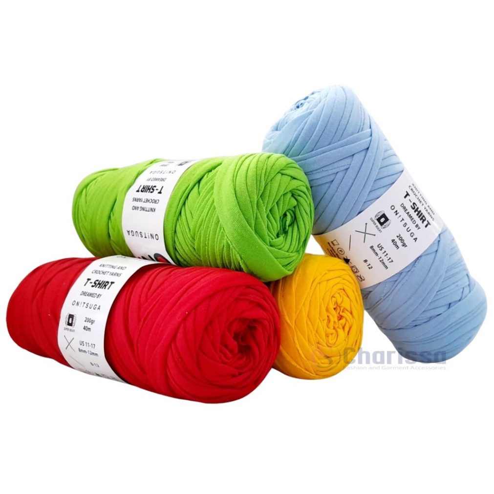 Jual Benang rajut kaos / benang rajut Tshirt T-yarn / tali kain warna ...