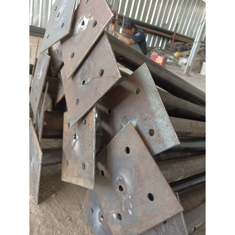 Jual tiang base plate anti karat, tiang pagar | Shopee Indonesia