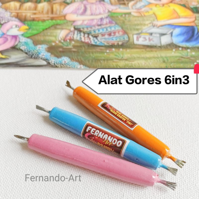 Jual Alat kerik / Gores 6in3 Untuk Teknik Kerik/Grafito Mewarnai dan ...