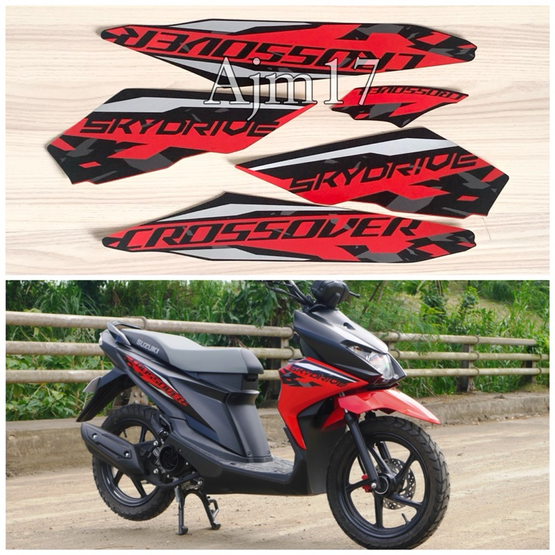 Jual STIKER STRIPING NEX CROSSOVER 2021 HITAM LIS MERAH | Shopee Indonesia