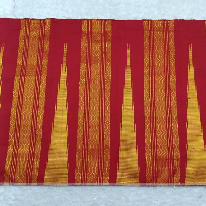 Jual kain sarung sutra lipa sabbe asli tenun warna merah terang ...