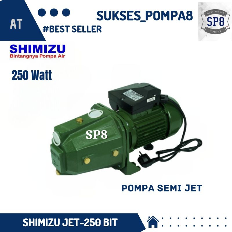Jual Pompa Air Shimizu JET-250 BIT Non Otomatis / Pompa Air Semi Jet | Shopee Indonesia