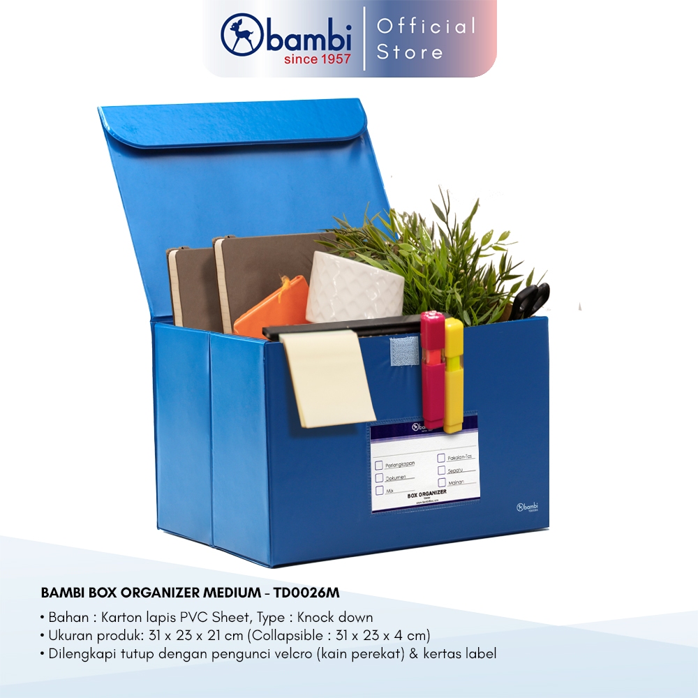 Jual Bambi Box Storage Tempan Penyimpanan Multifungsi Medium Size ...