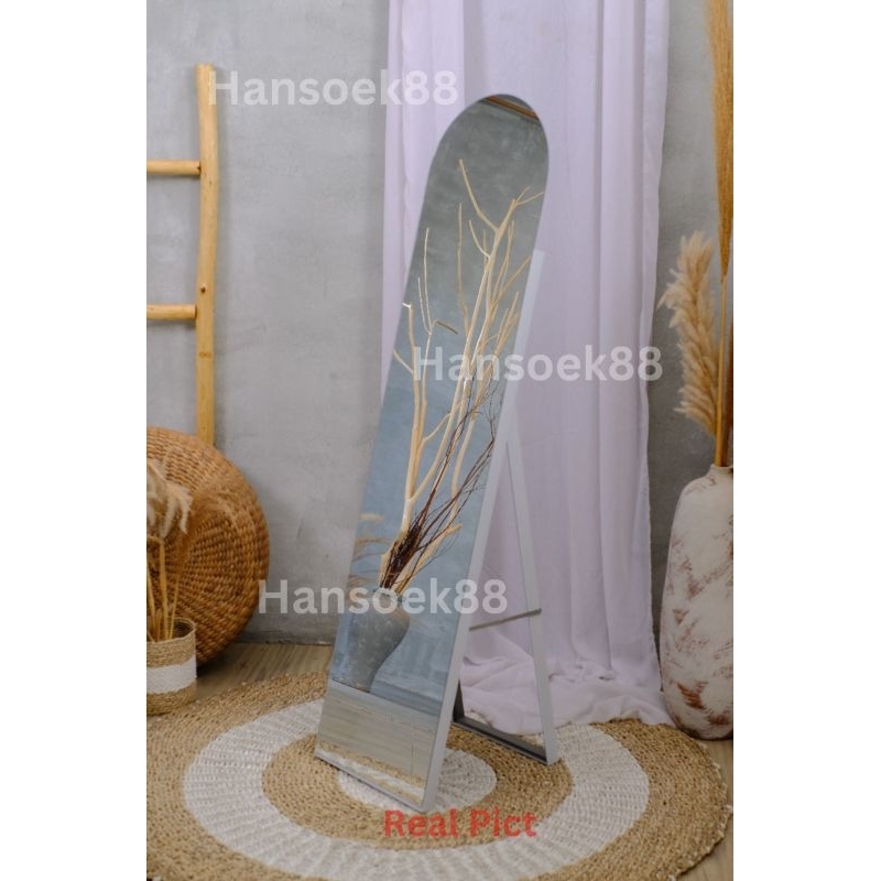 Jual KACA CERMIN STANDING FRAMELESS OVALE CERMIN BERDIRI ROUNDED ...