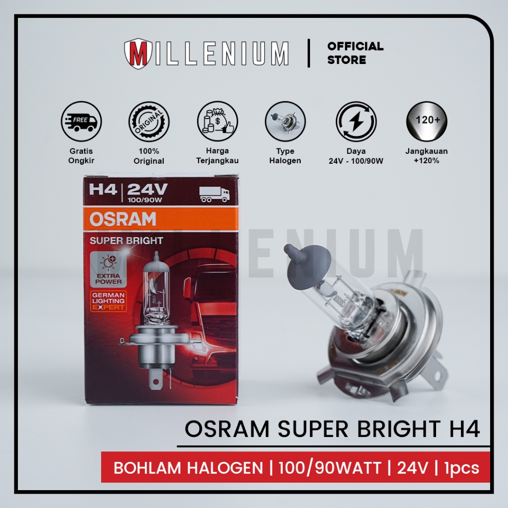 Jual Bohlam Osram H4 24V 100/90W P43T – Lampu Utama Mobil Original ...