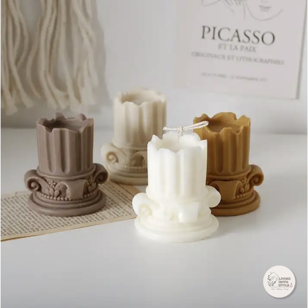 Jual Living With Style - Roman Aesthetic Candles / Lilin Pajangan Lucu ...