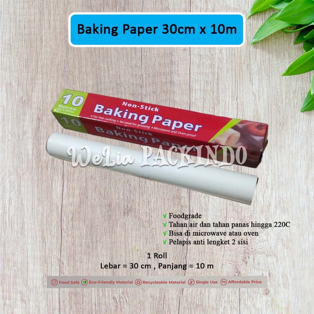 Jual Baking Paper Roll Putih Polos 30 cm x 10 Meter / Kertas Gulungan ...