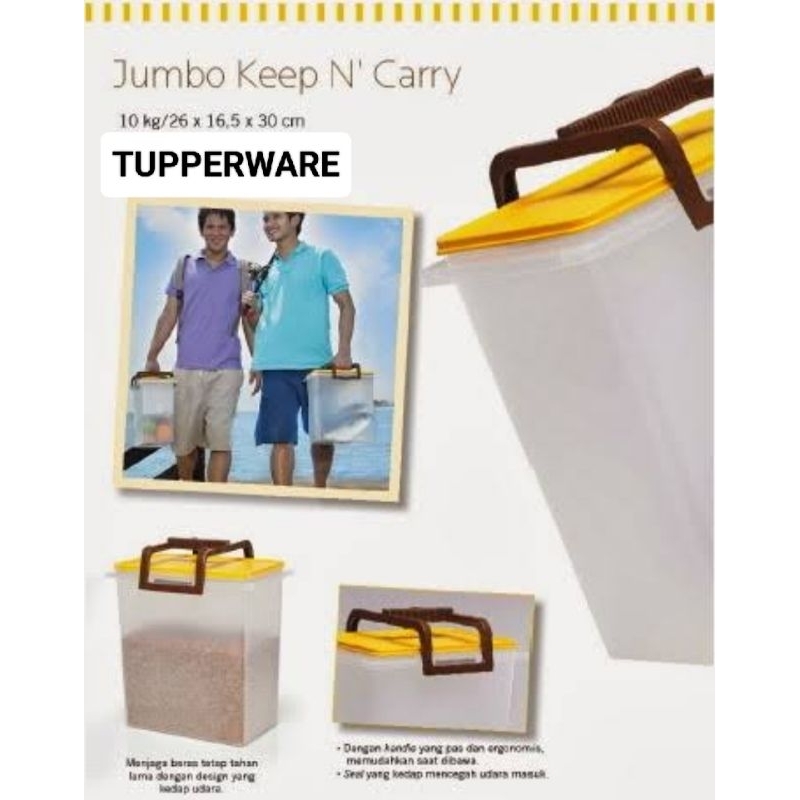 Jual Tupperware Jumbo Keep N Carry 10 kg / Tempat Makanan kapasitas ...