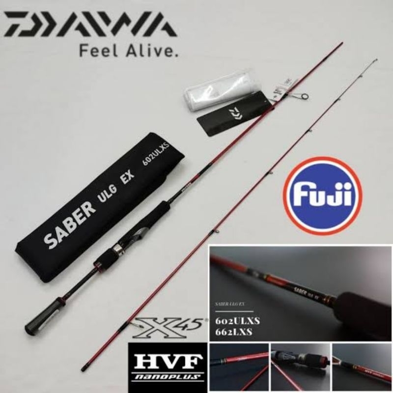 Jual Joran Daiwa Saber ULG EX | 602ULXS | 662LXS | Shopee Indonesia
