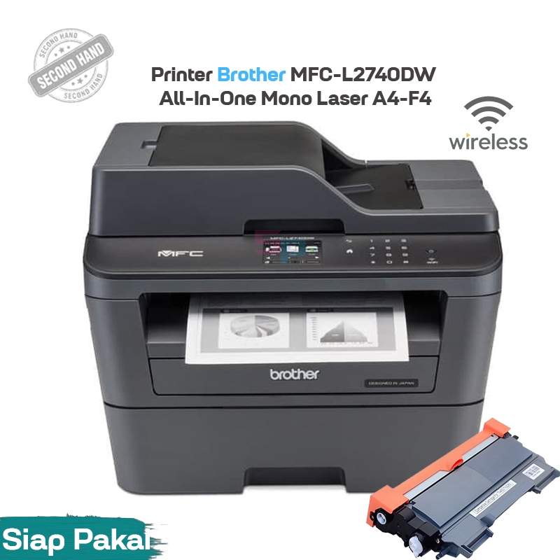Jual Printer Brother MFC-L2740DW Multifunction WERELES A4-F4 SIAP PAKAI ...