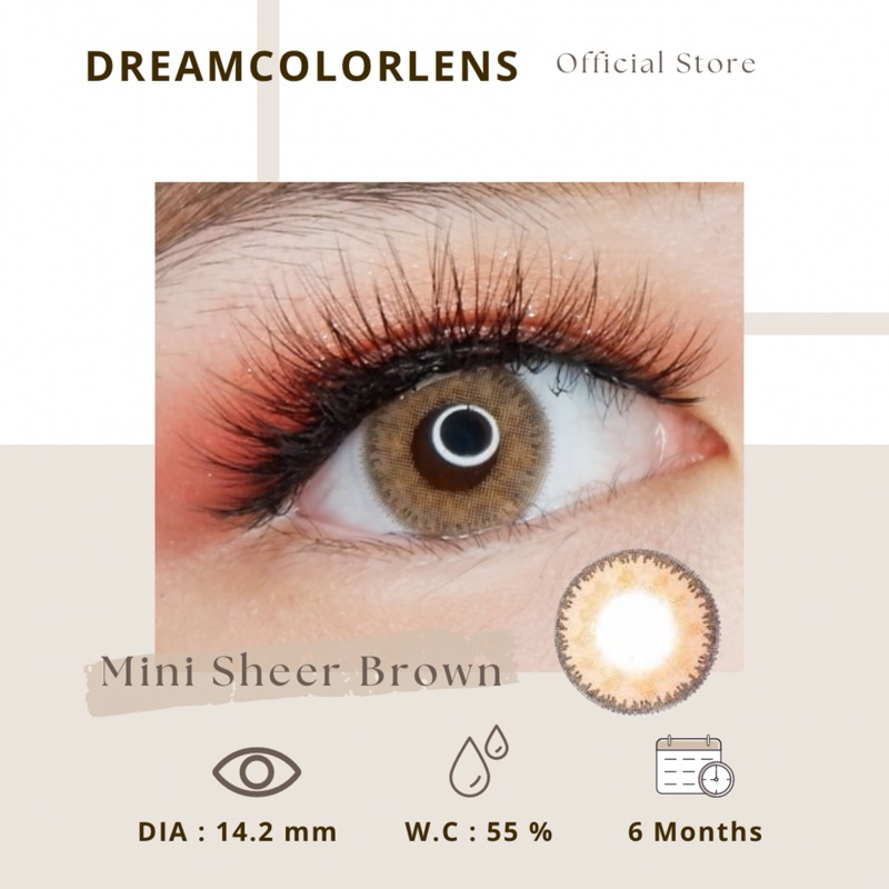 Jual Softlens Kitty Kawaii Mini Sheer Brown / Coklat Normal Minus Beda ...