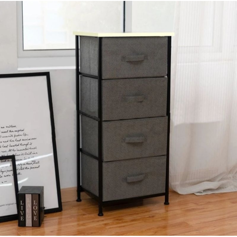 Jual Lemari Baju Drawer Susun 4 Storage Box Kamar Laci Sliding Box ...