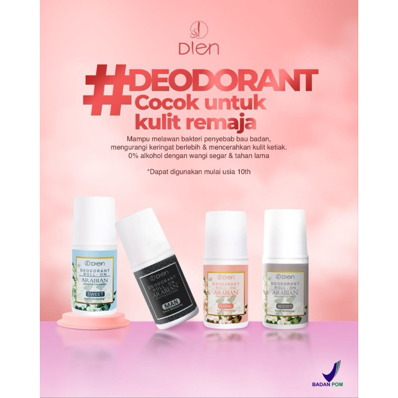 Jual Dien Deodorant Roll On 60ml | Deo Dien Perfume | Dien Deo Roll | Shopee Indonesia