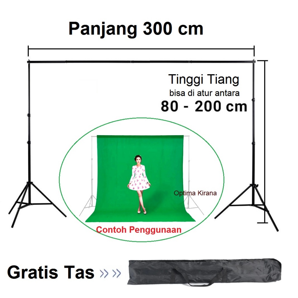 Jual BRACKET Gawang 300 x 200 cm STAND BACKGROUND BACKDROP TIANG KAIN ...