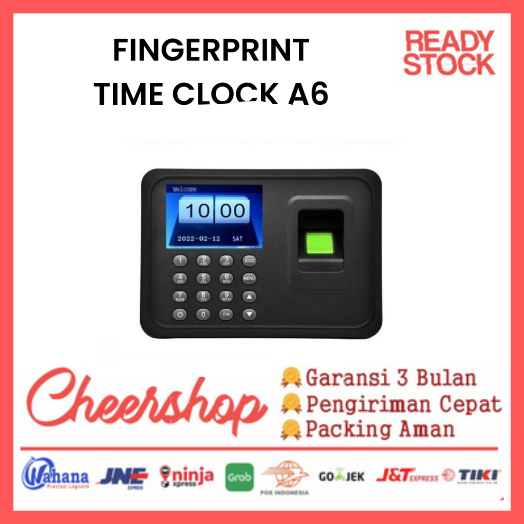 Jual Finger Print Mesin Absensi Fingerprint A6 TimeClock Attendance ...