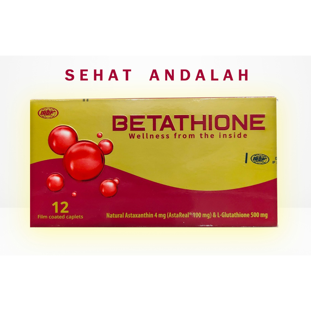Jual BETATHIONE(1 BOX/12TABLET) ANTIOKSIDAN, L-GLUTATHIONE500mg ...