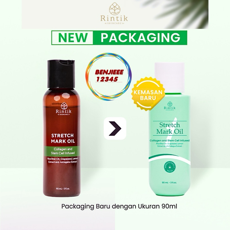 Jual Rintik stretch mark oil RINTIK skincare selulit OIL pemudar ...