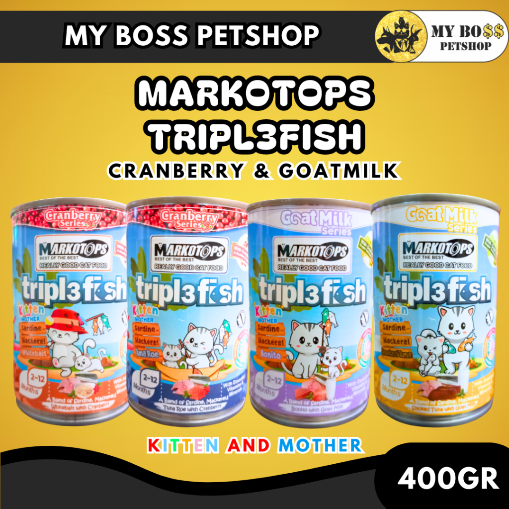 Jual MARKOTOPS TRIPL3FISH WET FOOD KITTEN MOTHER GOATMILK CRANBERRY ...