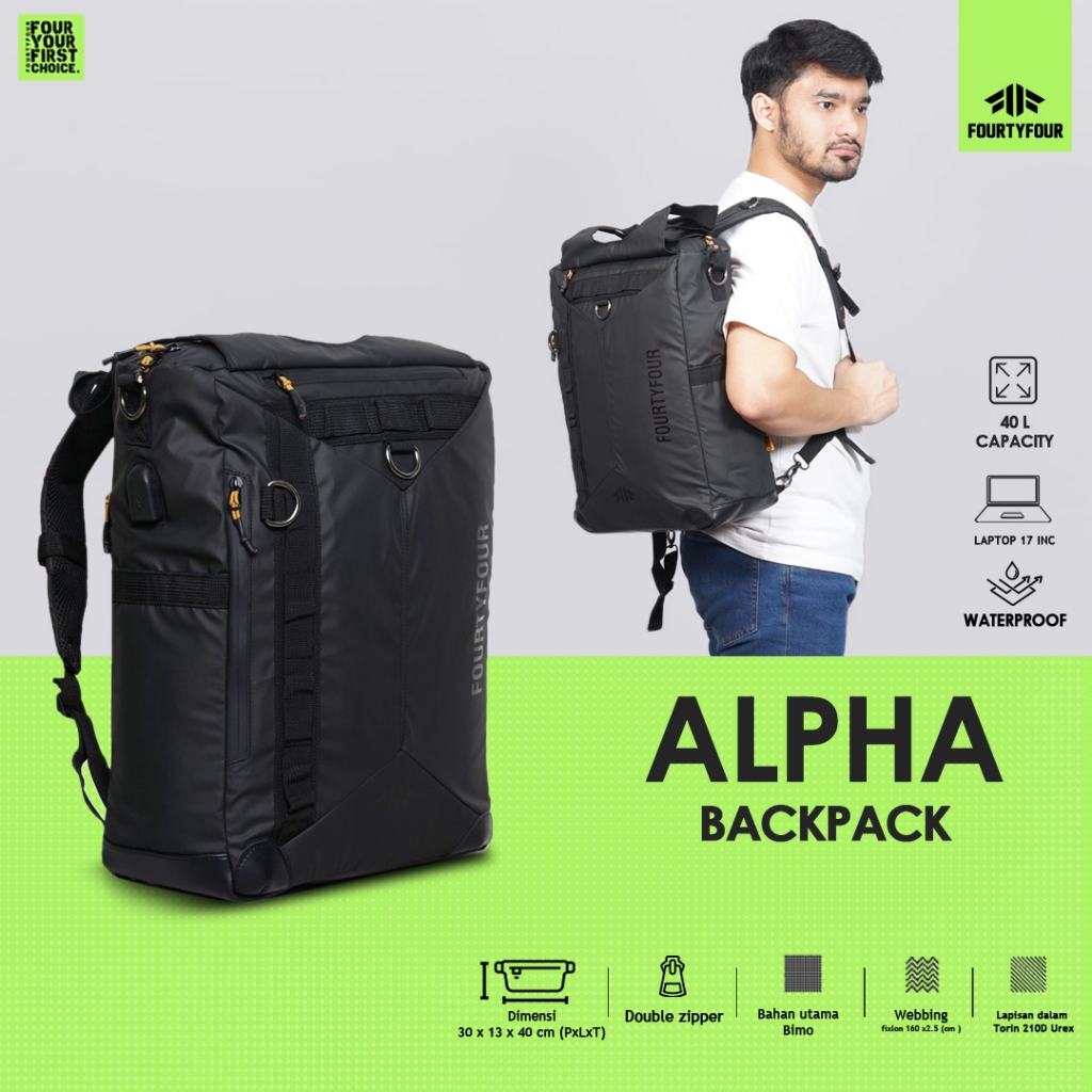 Jual FOURTYFOUR Alpha Backpack Premium / Tas Kantor / Tas Laptop Full ...