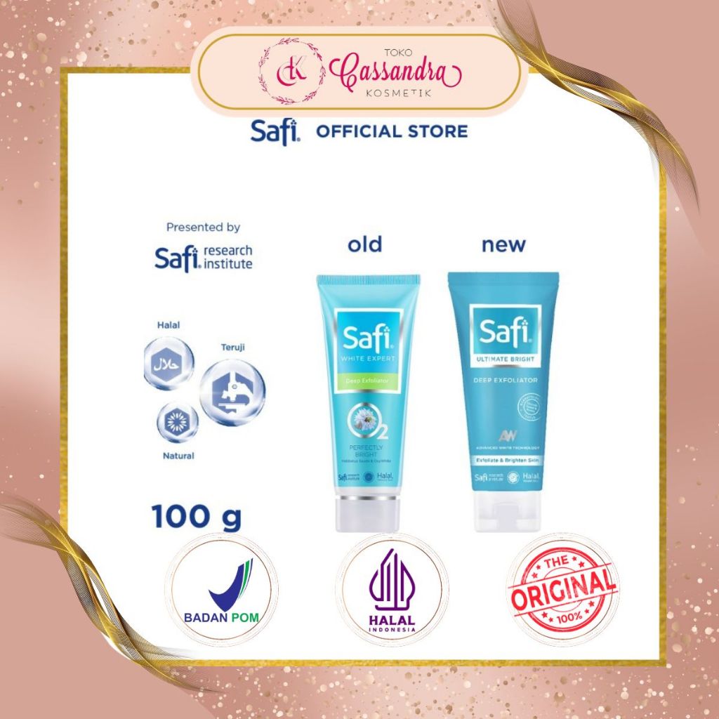Jual SAFI ULTIMATE BRIGHT DEEP EXFOLIATOR 100GR/ SAFI WHITENING SERIES PEMBERSIH WAJAH | Shopee ...