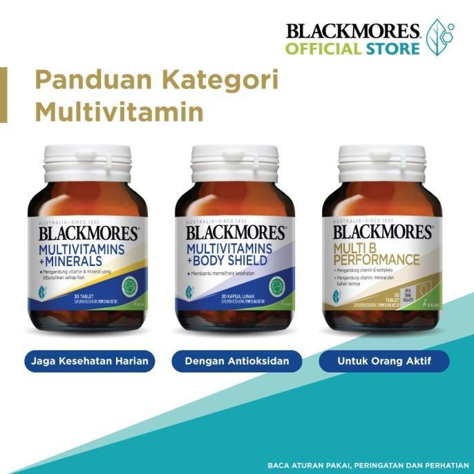 Jual BLACKMORES MULTI VITAMIN MINERAL ISI 30 Tablet / isi 60 tablet/multi b perfomance ISI 30/60 ...