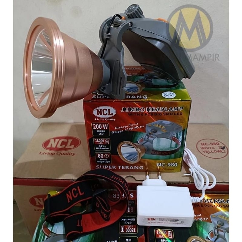 Jual senter jumbo 200 Watt ncl super terang dan tahan lama | Shopee Indonesia