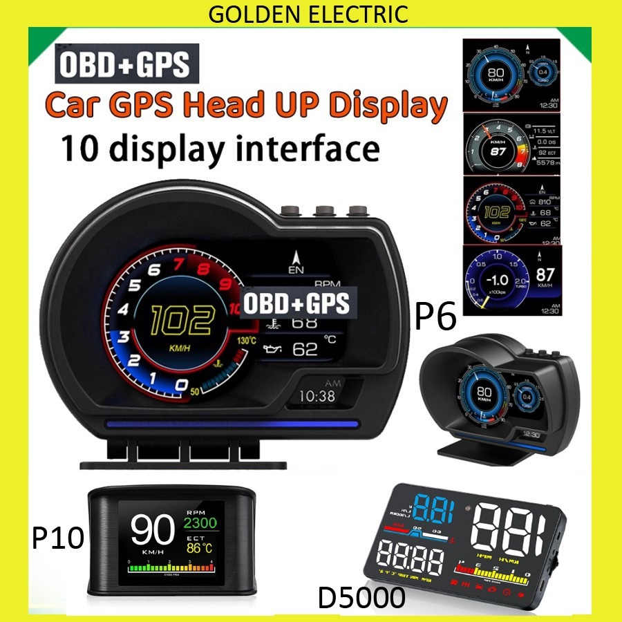 Jual Head Up Display HUD GPS OBD2 Speedometer Gauge Digital Car LED System | Shopee Indonesia