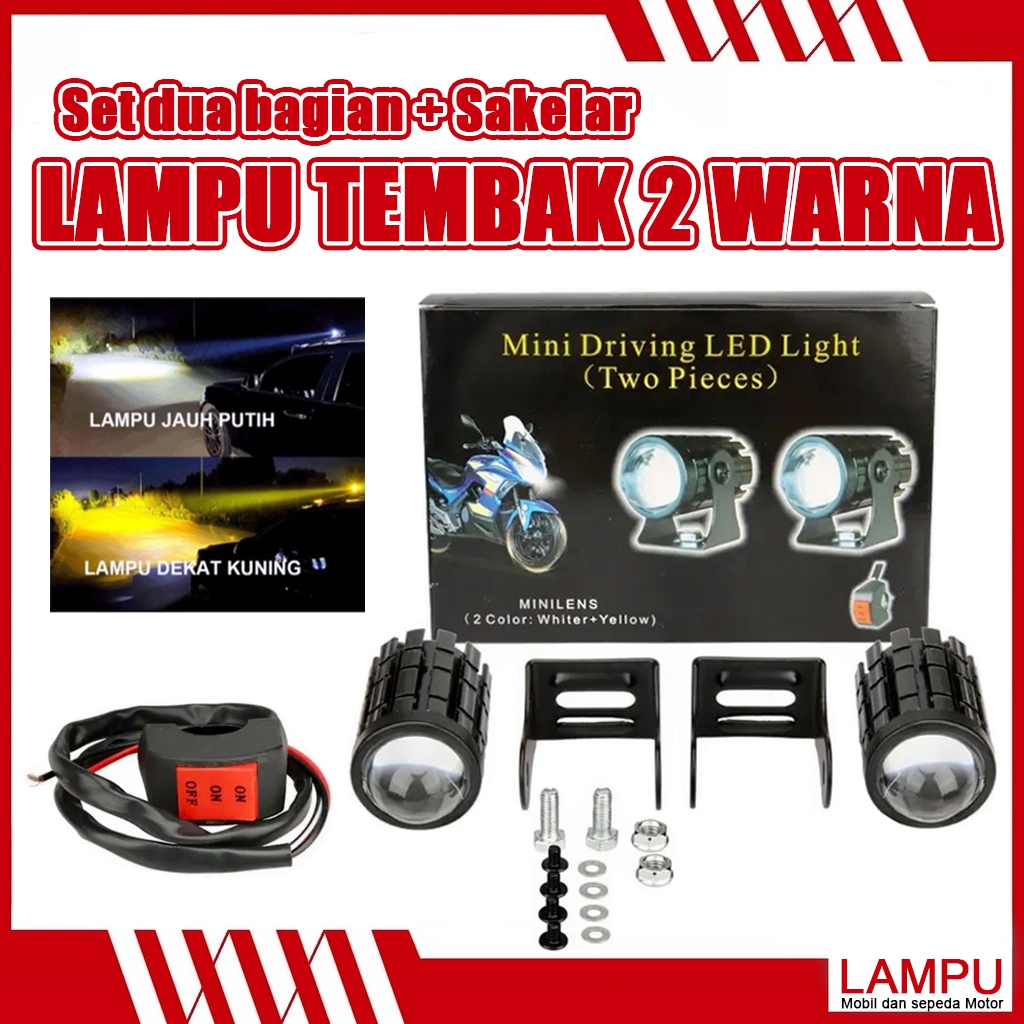 Jual Lampu Tembak Laser Led Mini 2 Warna/SUPER TERANG 2 PCS/12V 20W ...
