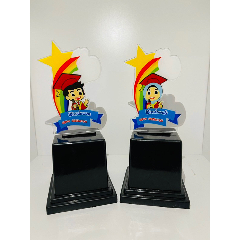 Jual Piala Wisuda TK Piala Wisuda Anak anak Custom Plakat Wisuda Anak ...