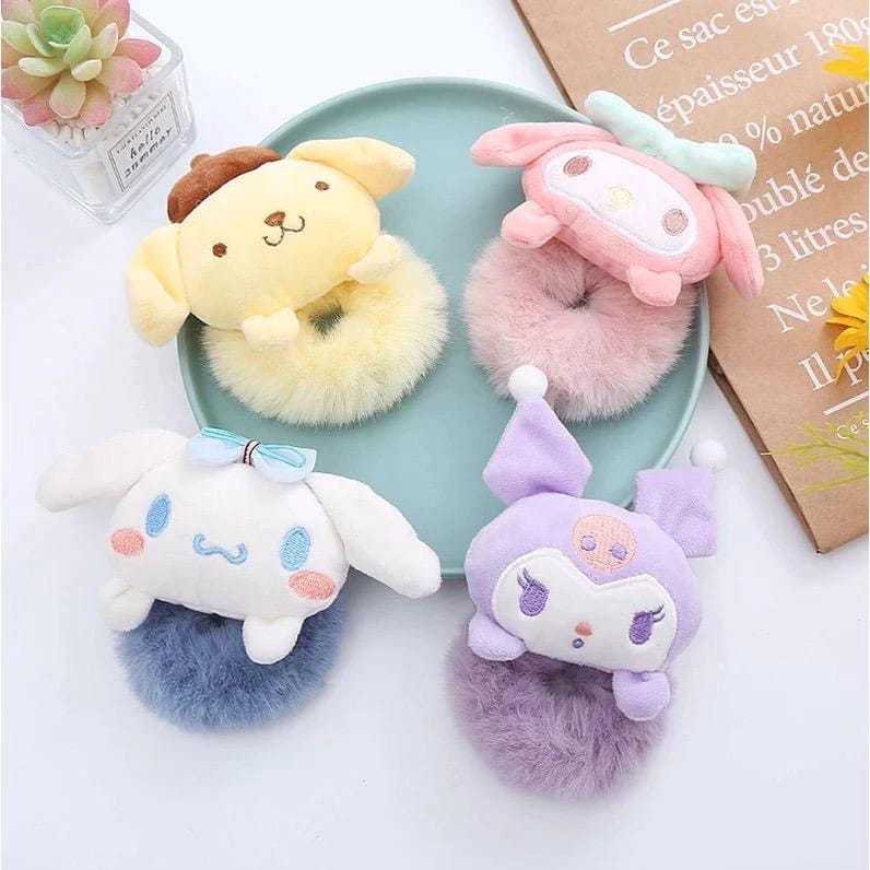 Jual Ikat Rambut Scrunchie Karakter Boneka Sanrio Kartun Lucu | Shopee ...