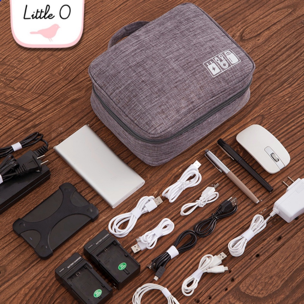 Jual ROME Cable Pouch Tas Charger Portable Travel Digital Pouch Bag ...