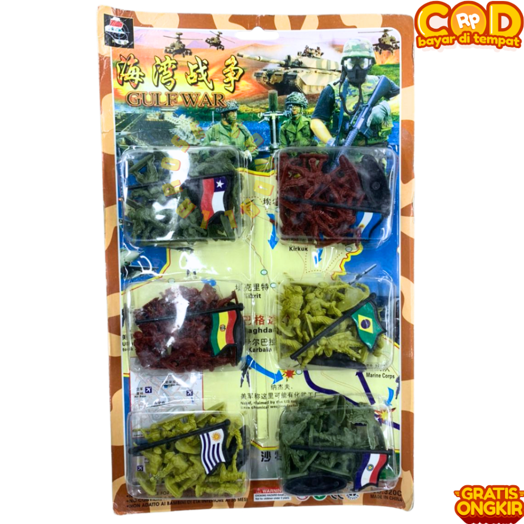 Jual LAROSE Mainan Figure Tentara 6 Negara Army Figure Mainan Tentara-tentaraan Kecil Mainan ...