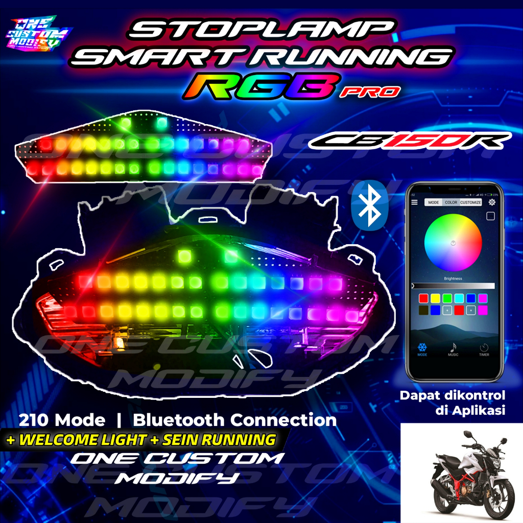 Jual Stoplamp Running Smart RGB Pro New CB150R Lampu Led Motor Rem ...