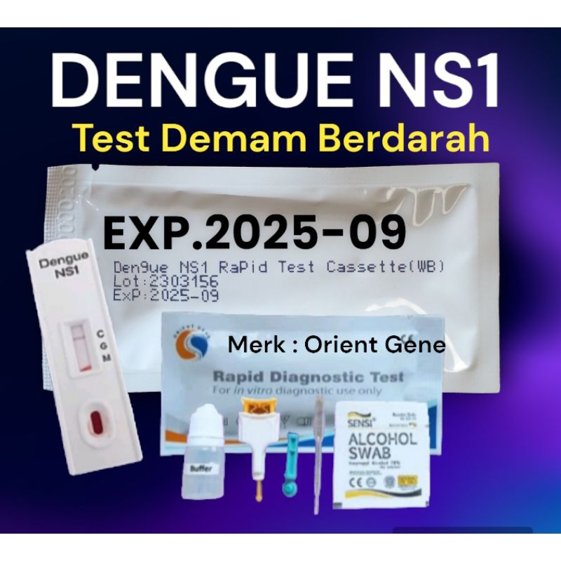 Jual Alat Test DENGUE NS1 | Test Demam Berdarah 1set lengkap merk ...
