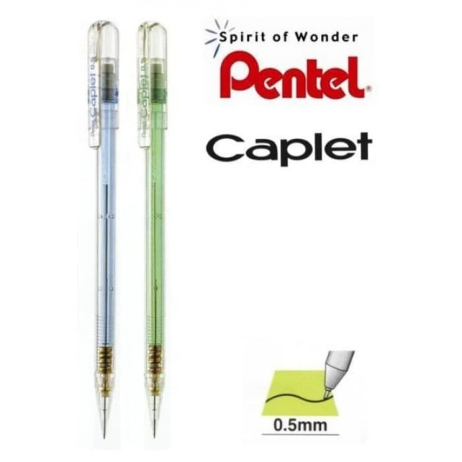 Jual Pensil Mekanik Pentel Caplet 0.5mm / Mechanical Pencil 0.5 mm ...