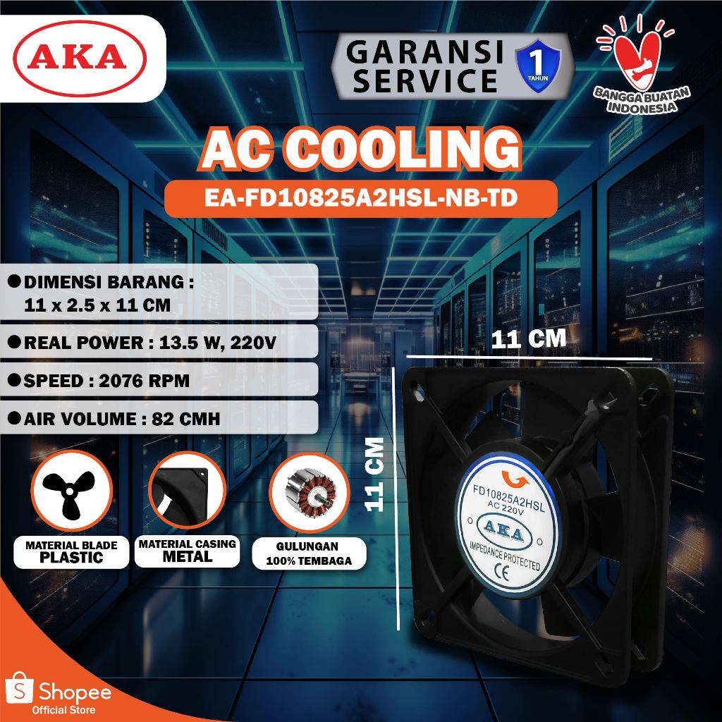 Jual Cooling Fan Panel Kotak 10CM Kipas Pendingin Komputer 10.8x10.8x2 ...