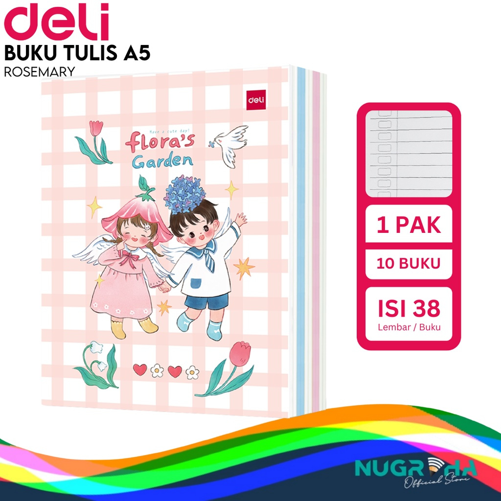 Jual Buku Tulis Sekolah DELI 38 Lembar – Rosemary | Shopee Indonesia