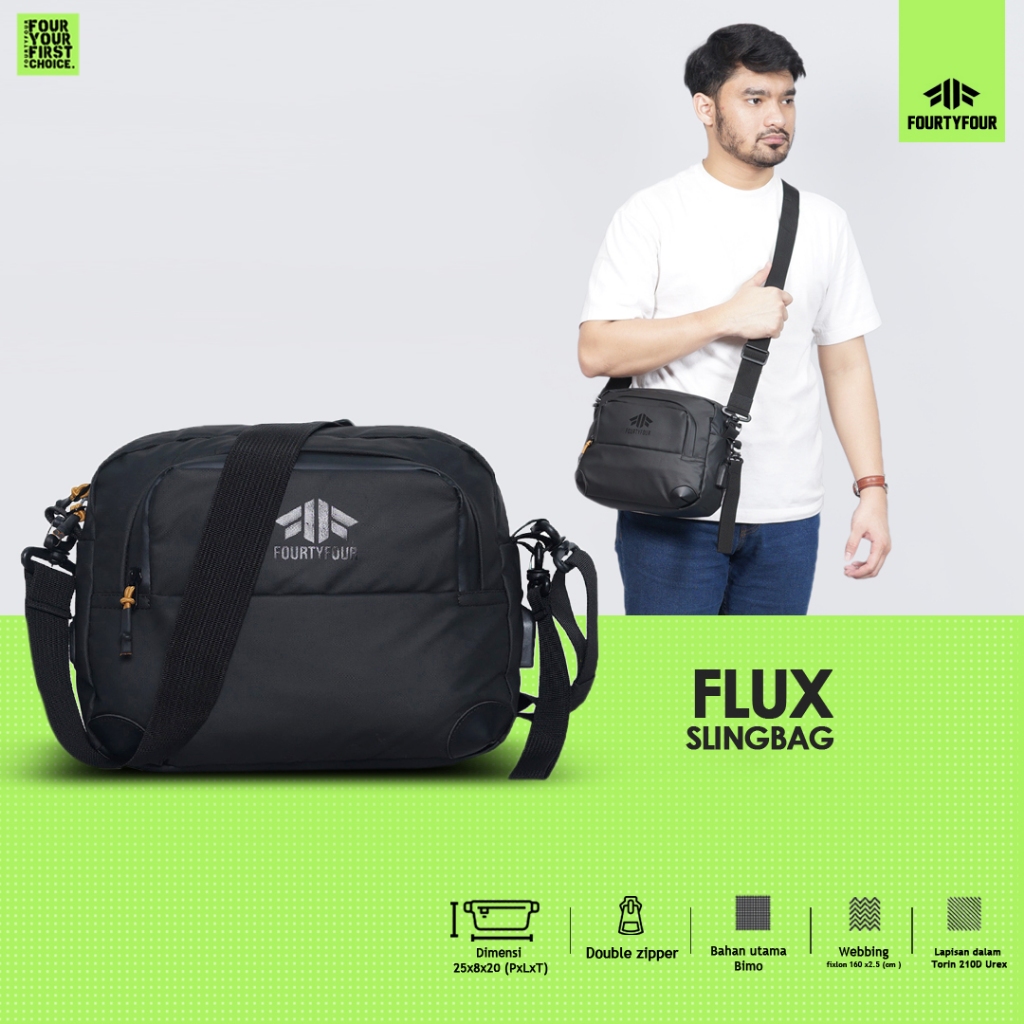 Jual FOURTYFOUR Flux Tas Selempang Pria - Hand Bag / Selempang / Cluth ...