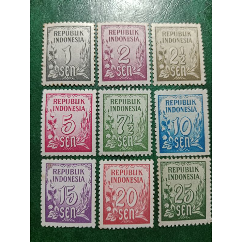 Jual Prangko Indonesia 9 Pcs Padi kapas tahun 1951 UN USED | Shopee ...
