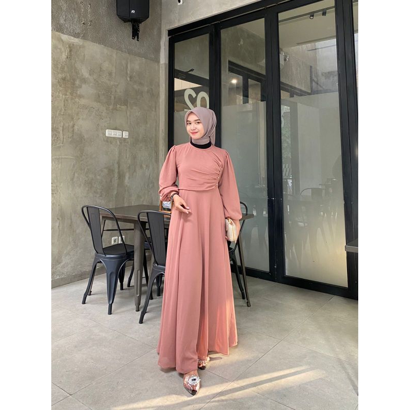 Jual Qome - Dress Naomi / dress rempel /dress kondangan / dress ceruty ...