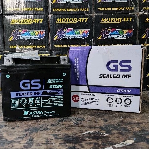 Jual AKI GS ASTRA OTOPARTS GTZ6V R15 V3, NEW NMAX, CBR150, CB150 NEW ...