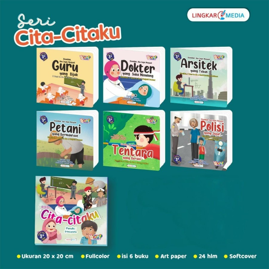Jual 1 PAKET ISI 6 Buku Cerita Anak Seri Cita-Citaku Bilingual 2 Bahasa ...