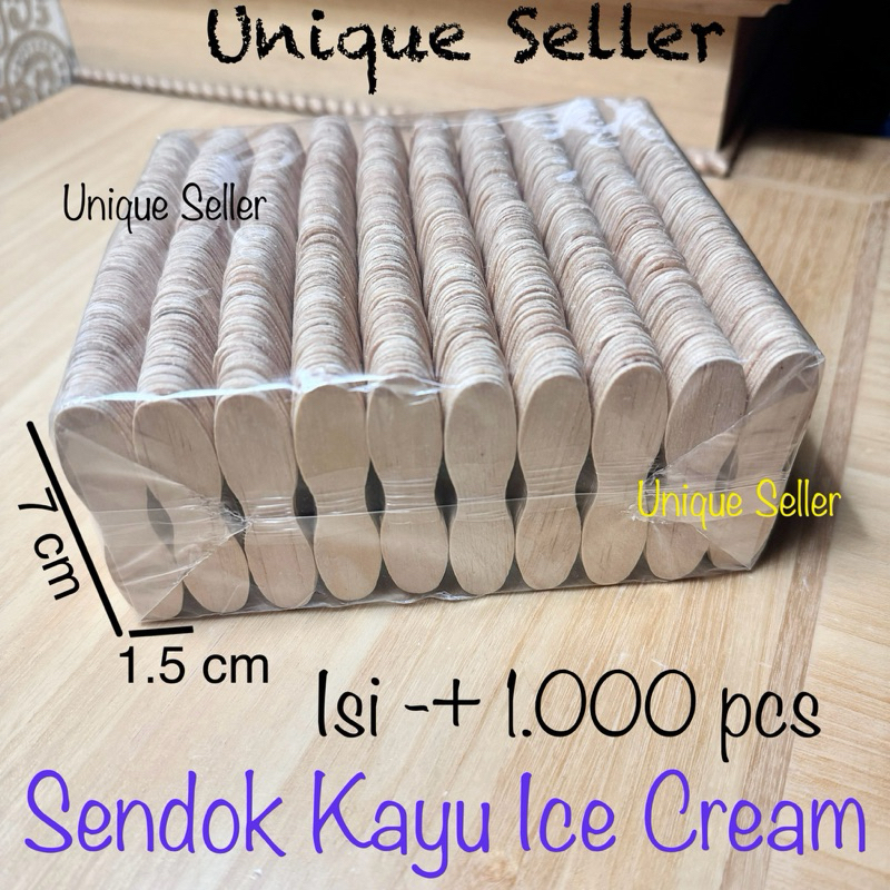 Jual Sendok Kayu Ice Cream isi -+ 1.000 pcs / Sendok Es Krim / Sendok ...