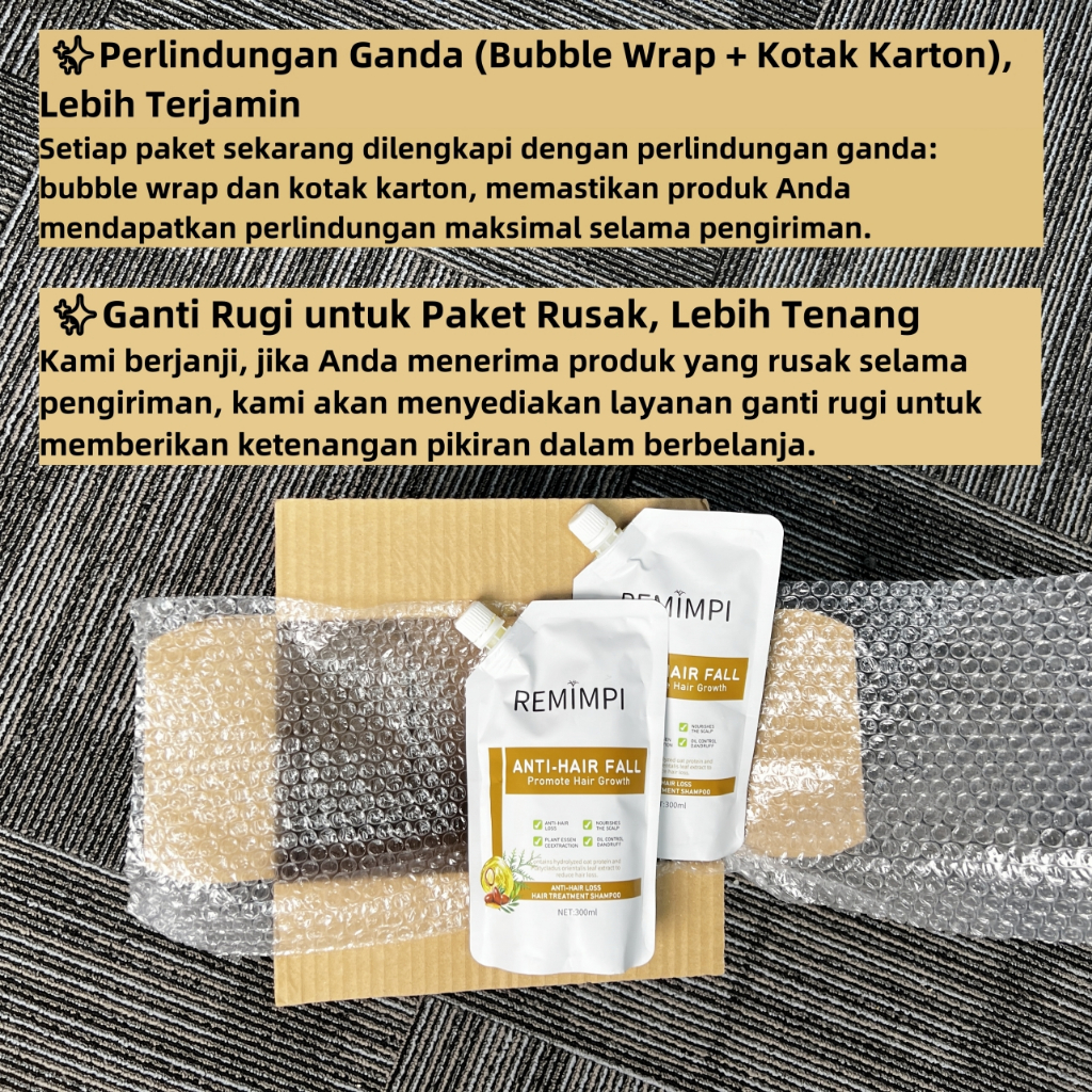 Jual REMIMPI Anti Hair Fall Hair Treatment Shampoo Oil Control Anti ...