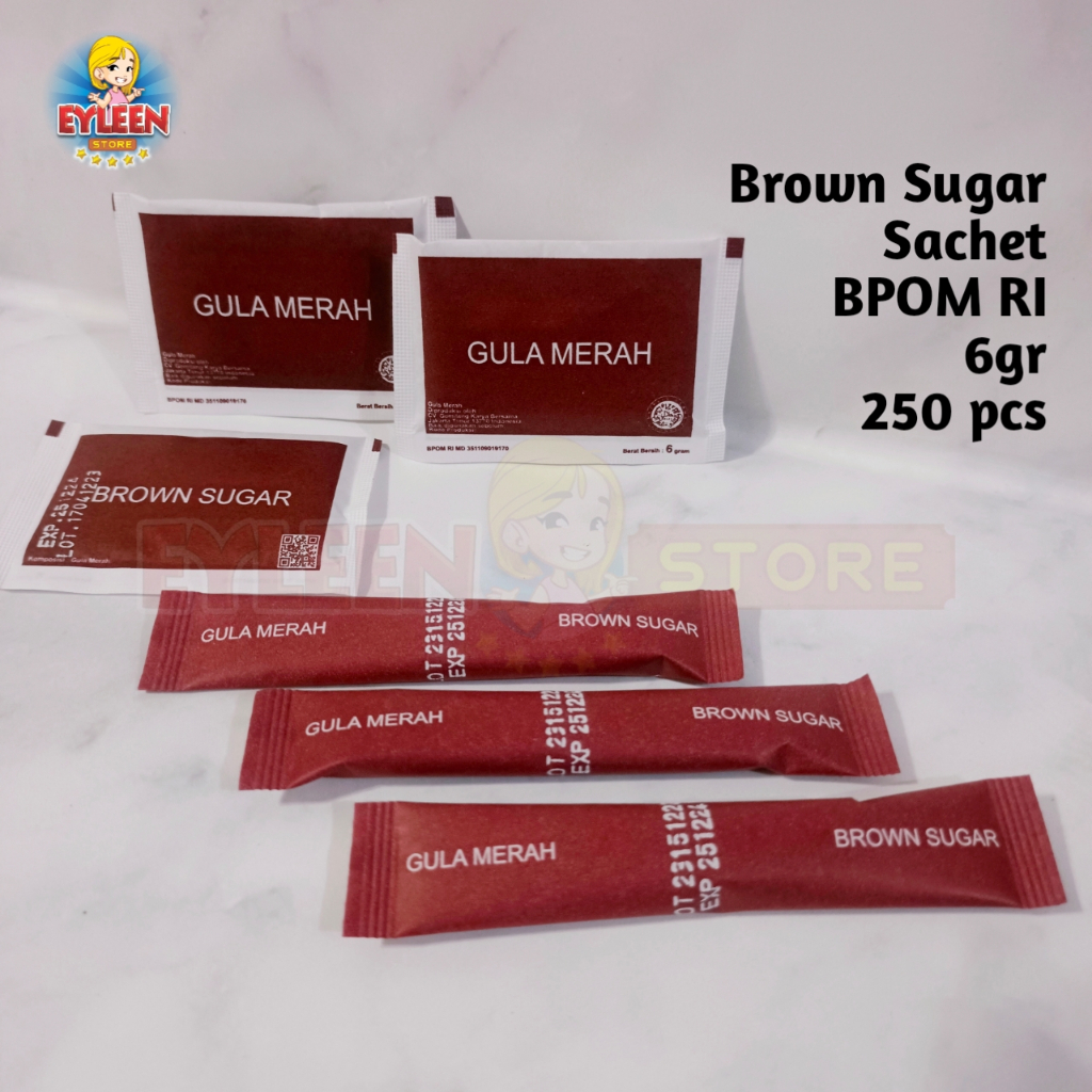 Jual Brown Sugar Sachet / Gula Merah isi 250 pcs Gula Hotel Sachet ...