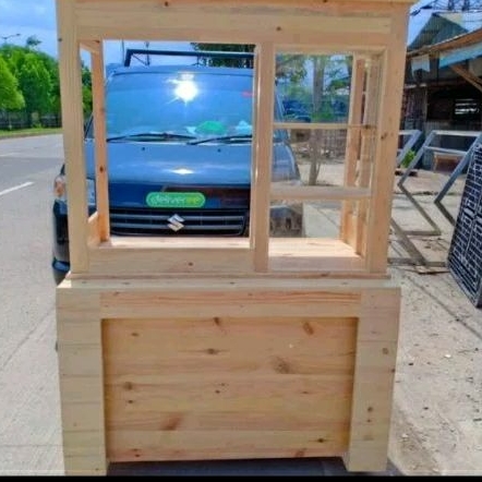 Jual booth gerobak stand jati belanda murah | Shopee Indonesia