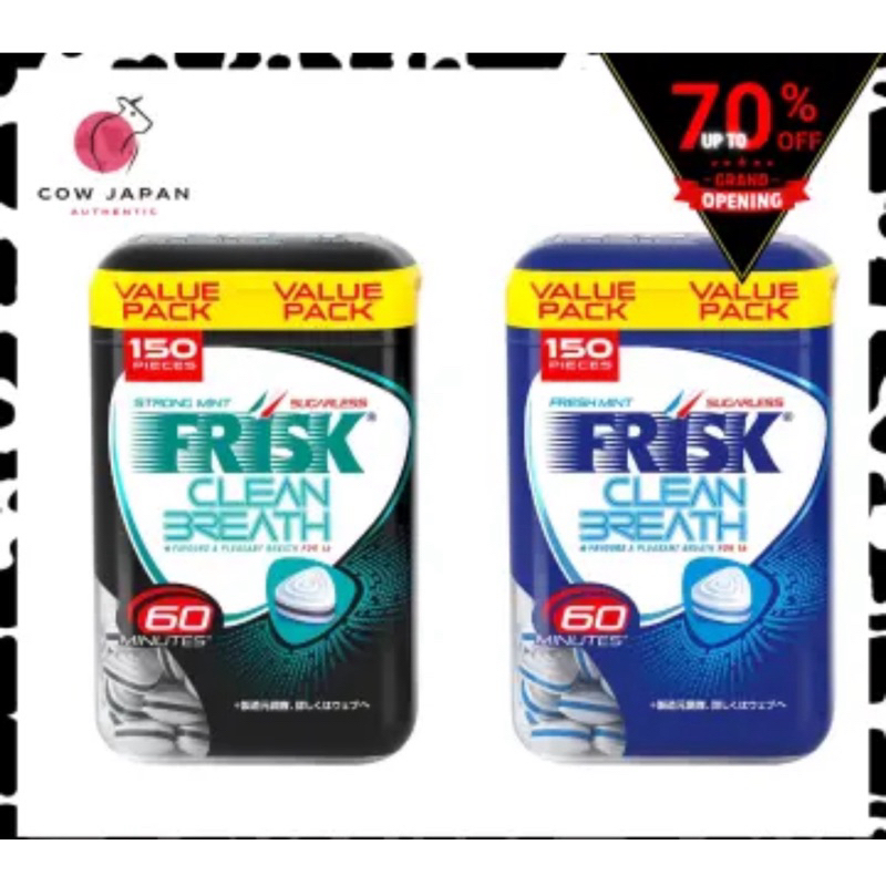 Jual FRISK CLEAN BREATH Sugarless Permen Anti Nafas Bau for 30 / 60 ...