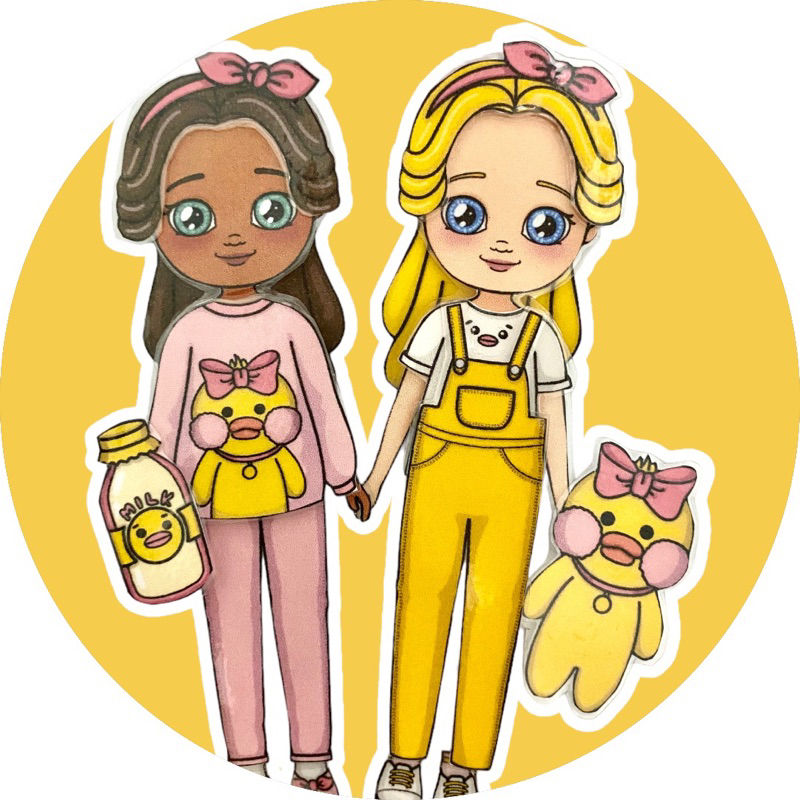 Jual Paper Doll Lala Duck | Bebek viral Paper Doll satu set | Shopee ...