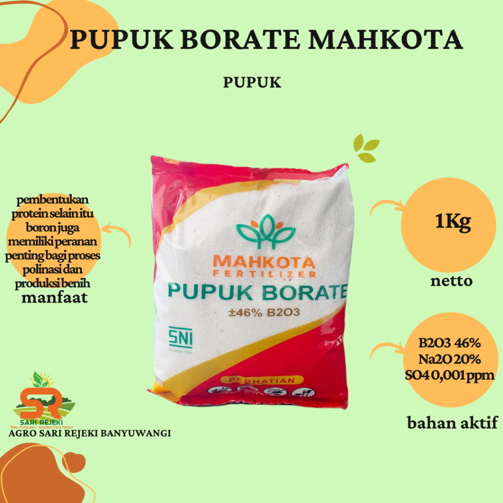 Jual PUPUK BORATE MAHKOTA 1KG | Shopee Indonesia